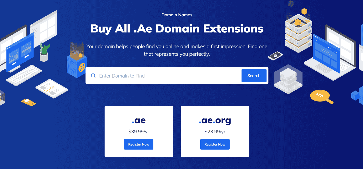 Buy and Register Your .ae Domain & Web Hosting in Minutes - Hoyist